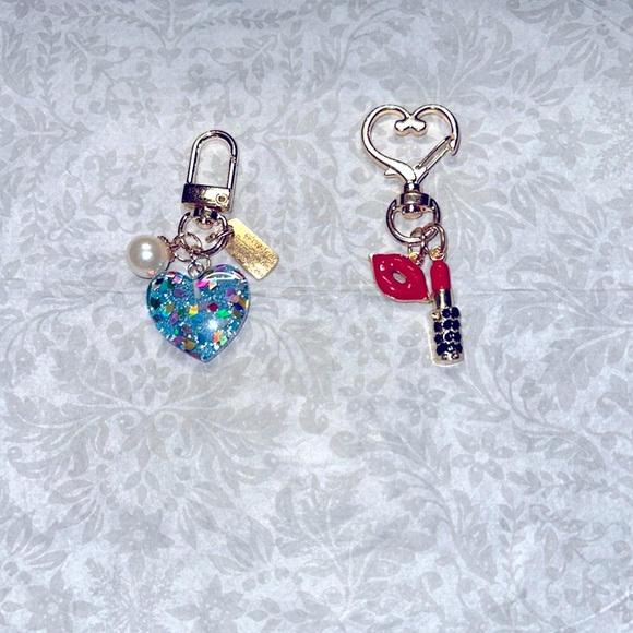 Fashion. | Accessories | Gold And Multicolor Heart Keychain Set | Poshmark